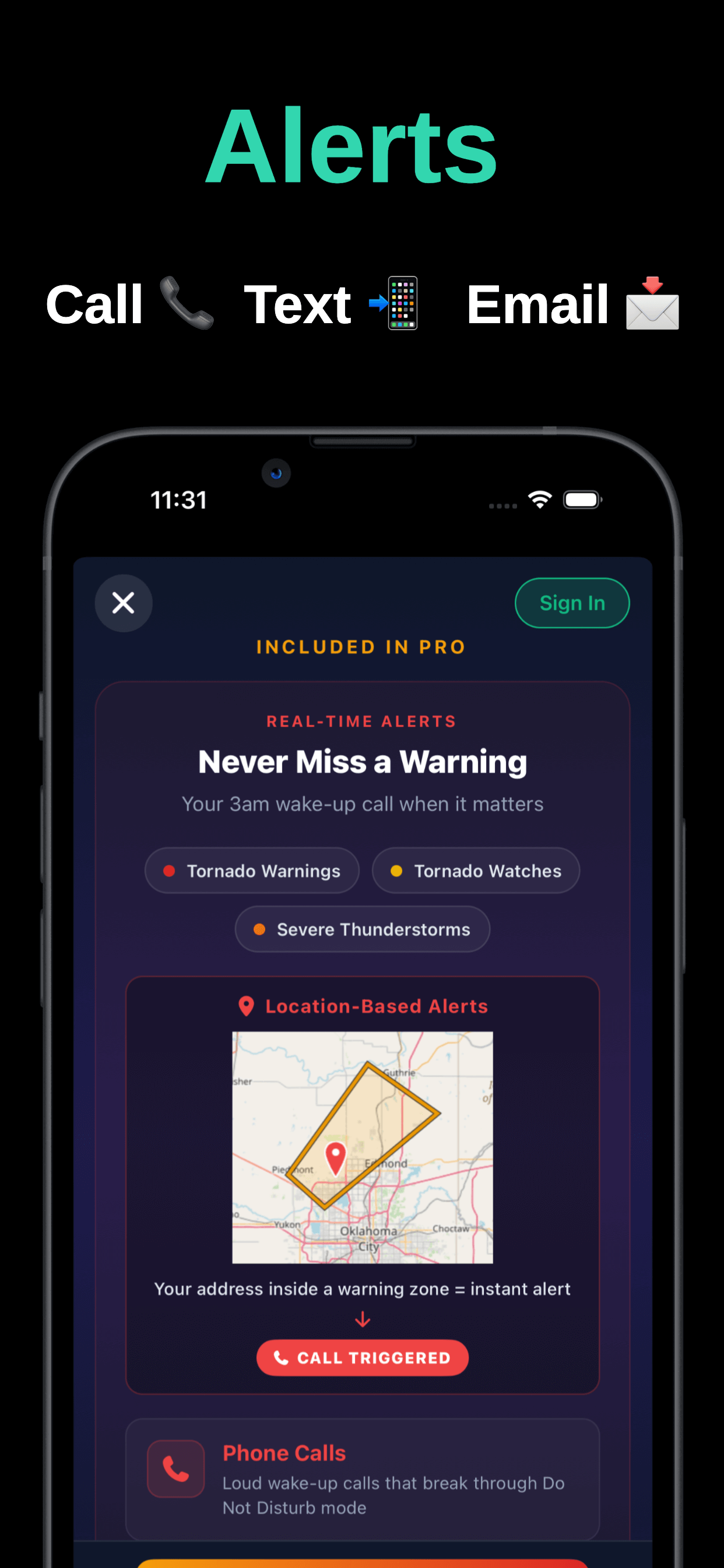 Tornado Tracker Mobile App | iOS & Android | Tornado Path